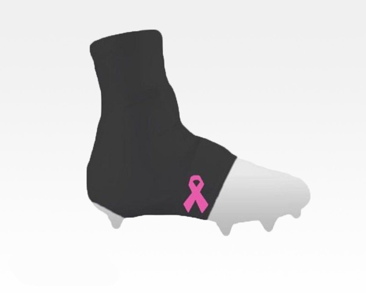 Pink Breast Cancer Ribbon Football Spat - Made in the USA! | – Custom ...