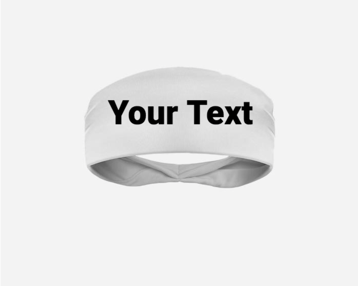 Custom Text Headband, Made in the USA | Custom Sports Sleeves
